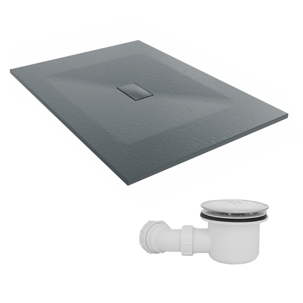 Slate Effect Square Rectangle Quadrant Shower Enclosure Wet Room Tray ...