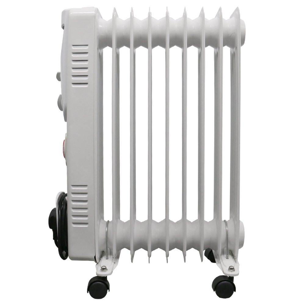 Electric Oil Filled Radiator 2000W 9 Fin Portable Heater with 24H Timer ...