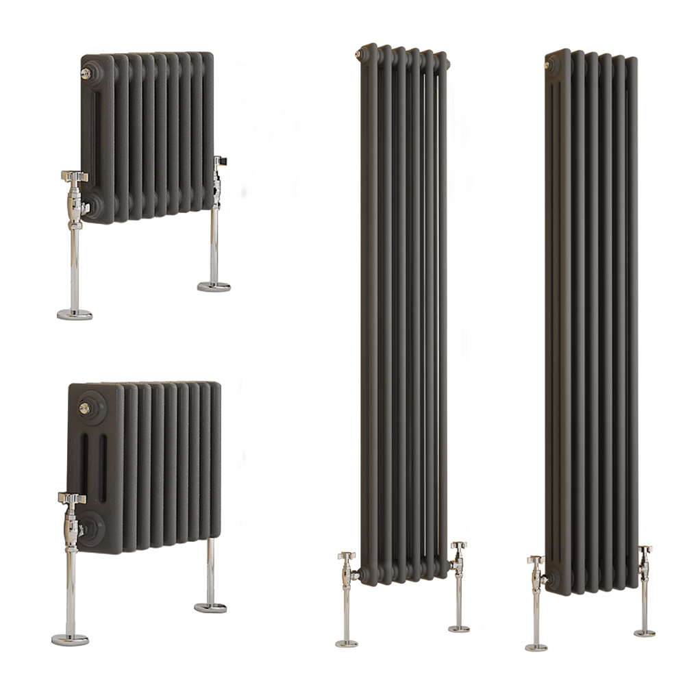 Designer Radiator Traditional Oval Column Flat Panel Rads Vertical ...