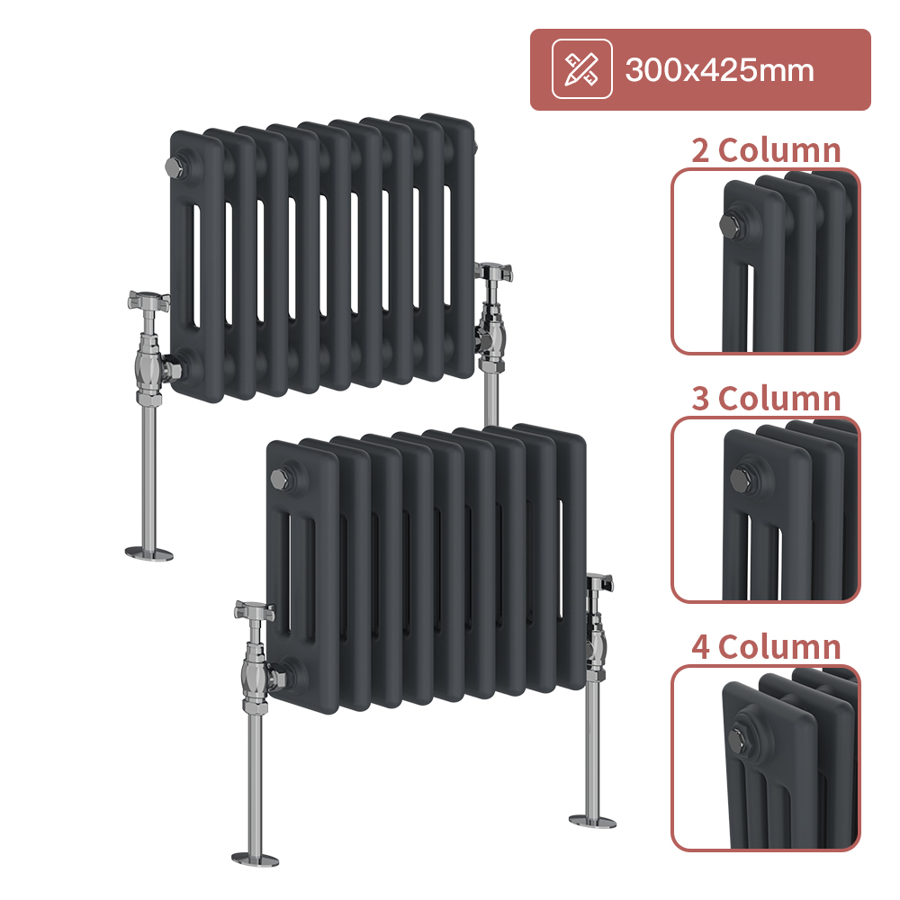 Traditional 2 3 4 Column Radiator Horizontal Vertical Cast Iron Style ...