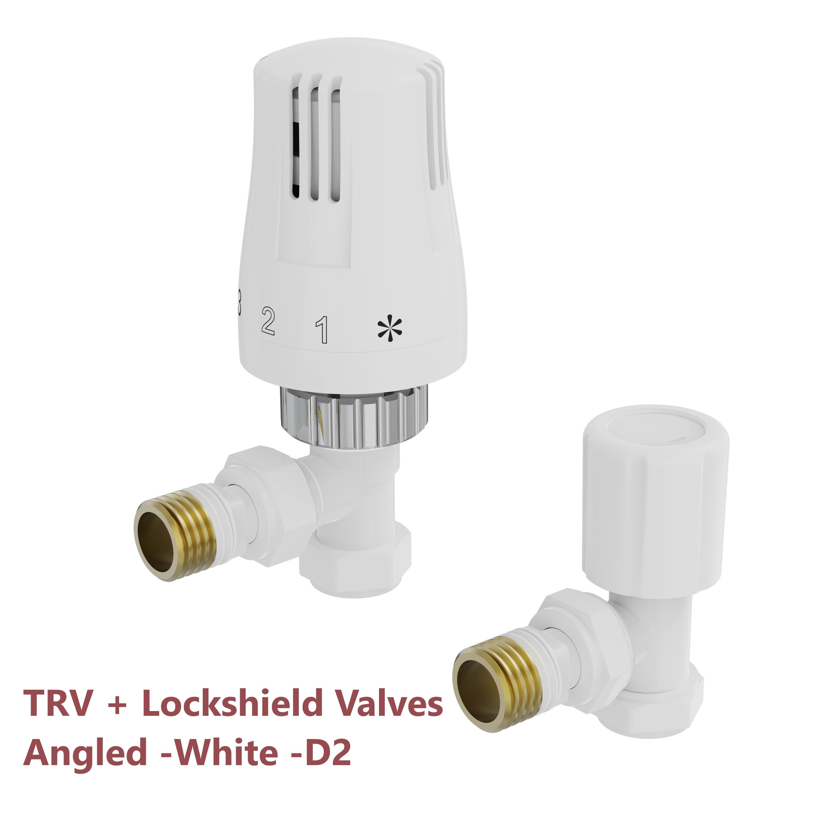 Thermostatic Manual Lockshield Radiator Valves 15mm Angled Straight ...