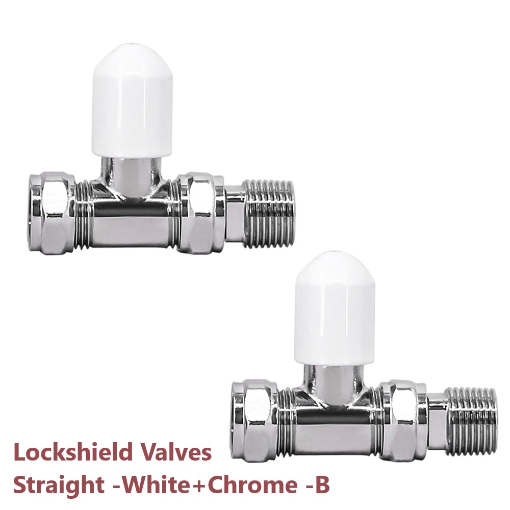 Thermostatic Manual Lockshield Radiator Valves 15mm Angled Straight Corner Pair | eBay UK