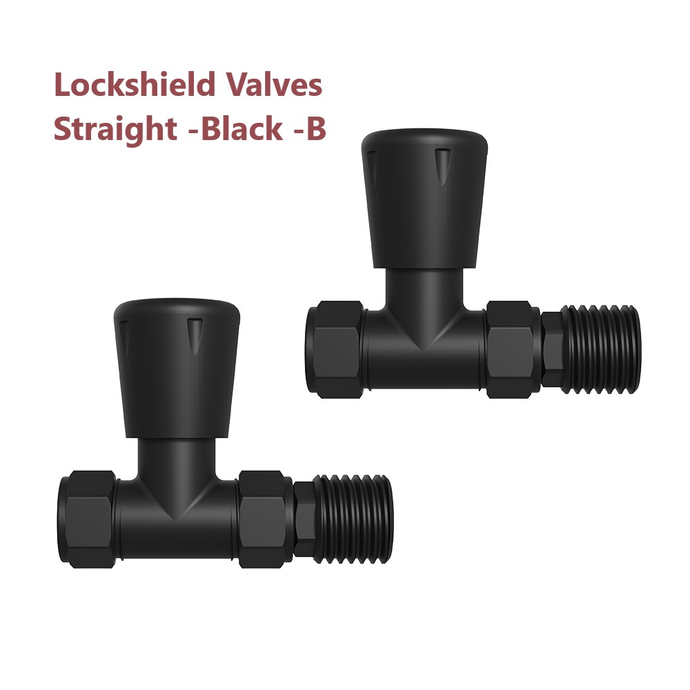Thermostatic Manual Lockshield Radiator Valves 15mm Angled Straight ...