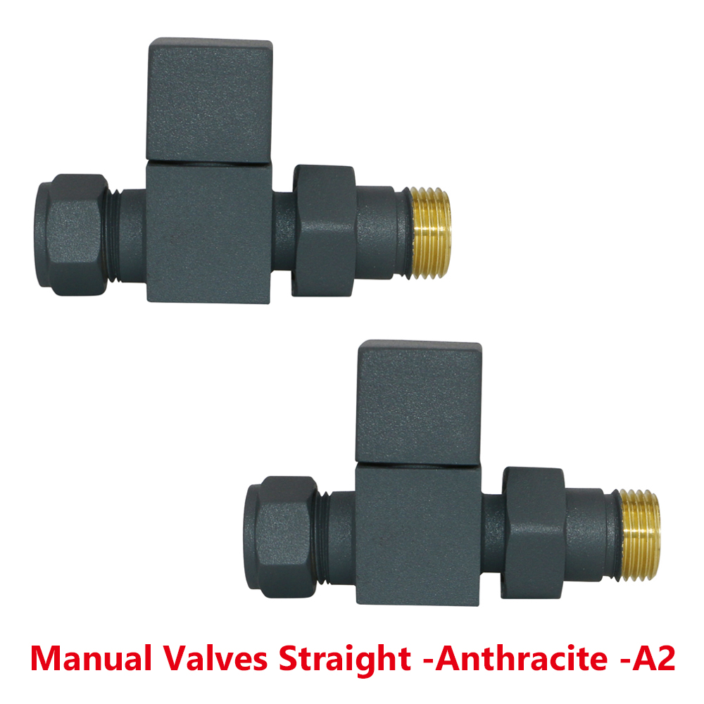 Thermostatic Manual Lockshield Radiator Valves 15mm Angled Straight ...