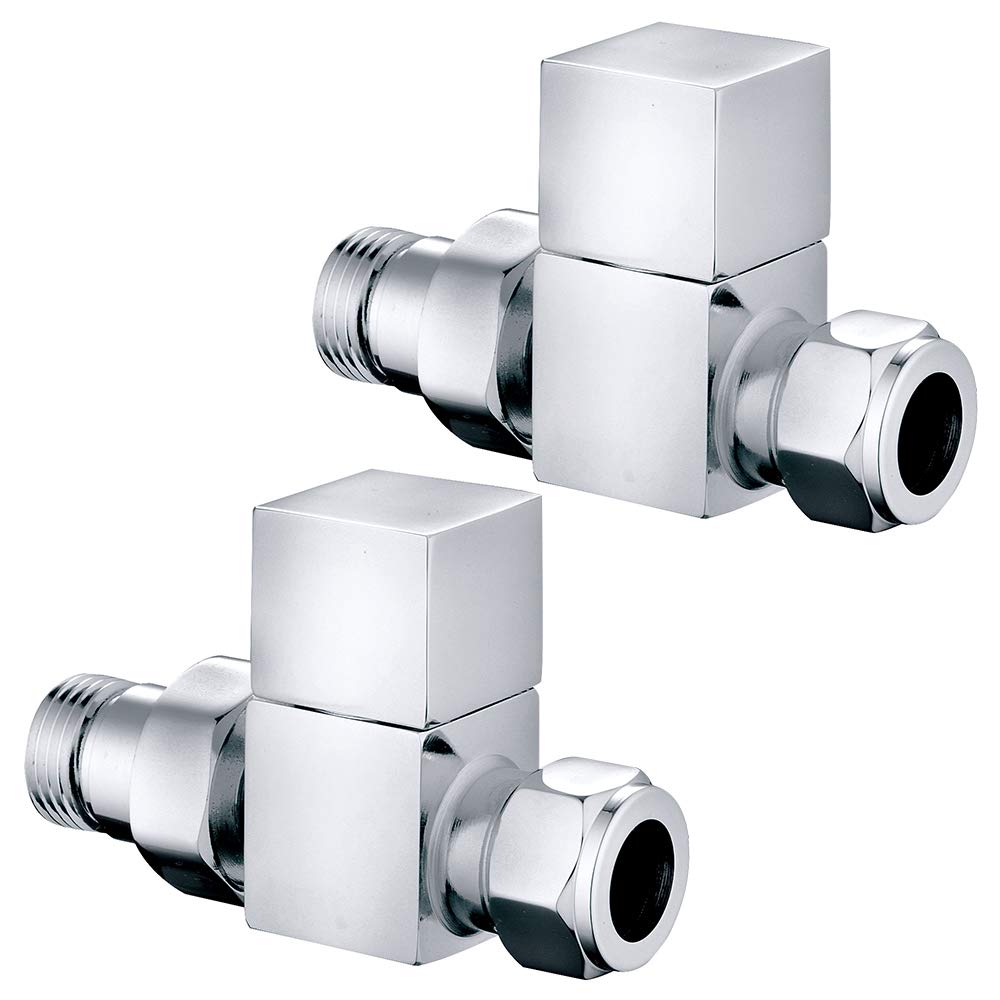 Thermostatic Manual TRV Radiator Valves 1/2" x 15mm Angled Straight Rad ...