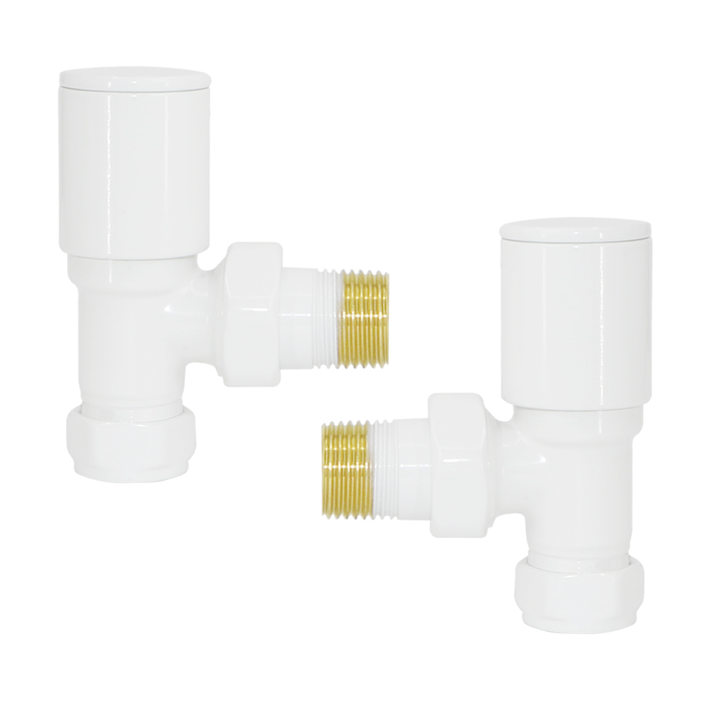 Thermostatic Manual TRV Radiator Valves 1/2" x 15mm Angled Straight Rad ...