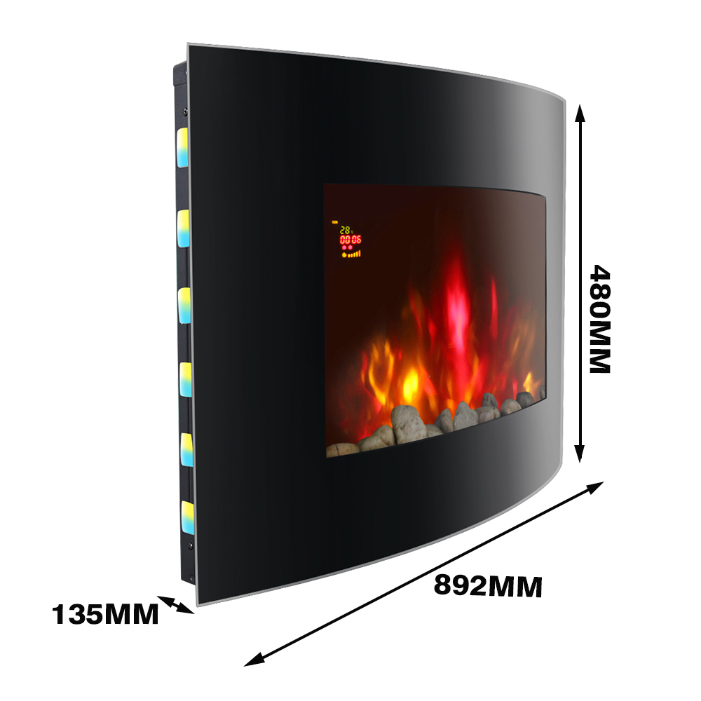 Modern Electric Fireplace Heater LED Flame Effect Stove Fire Place ...