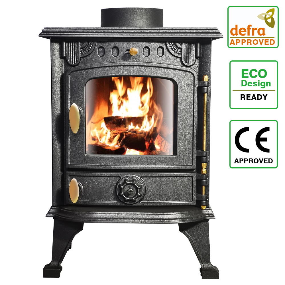 4.2KW Defra Approved Woodburner Stove Wood Burning Log Burner Fire ...