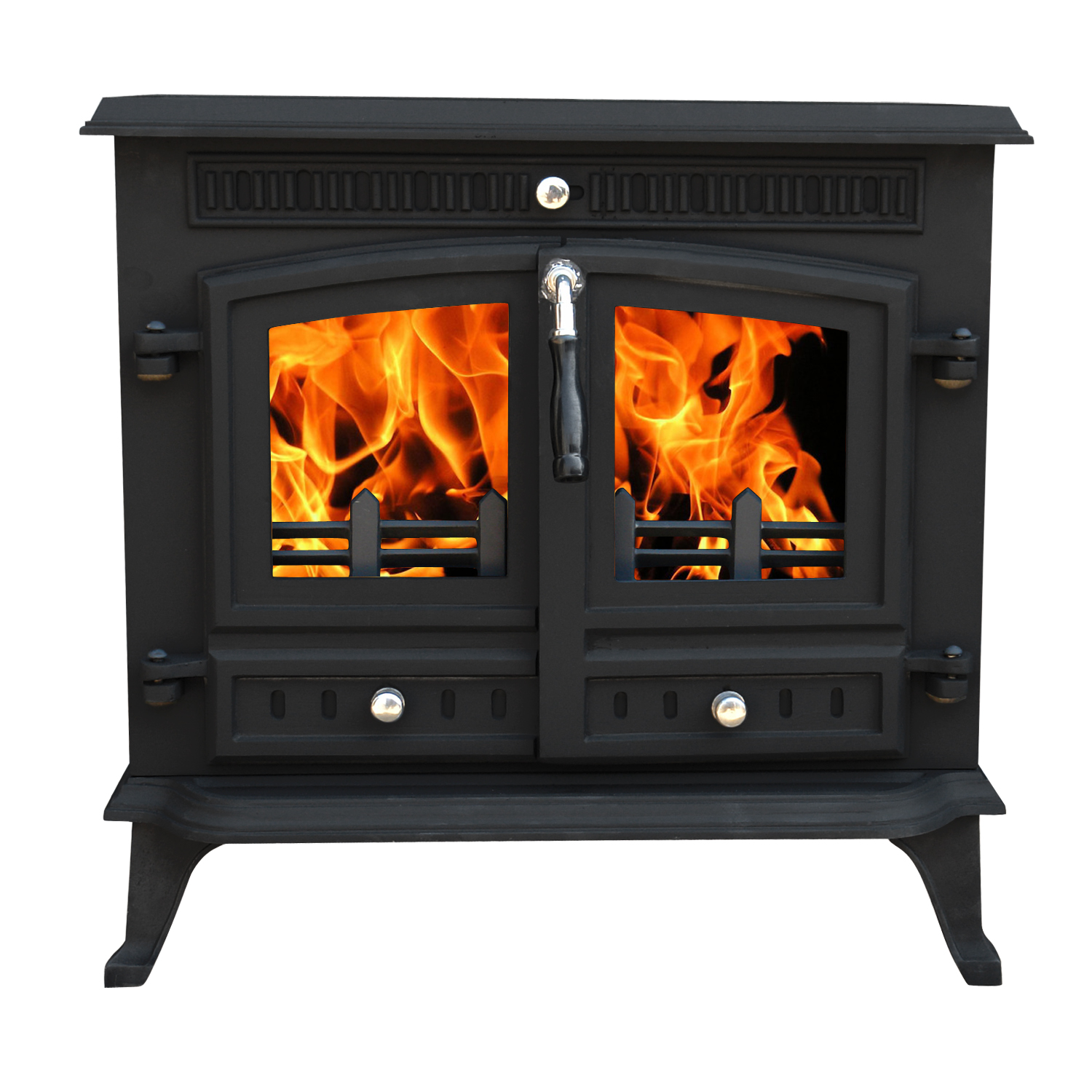 Multifuel Cast Iron Wood Burning Fire Stove Log Wood Burner Fireplace ...