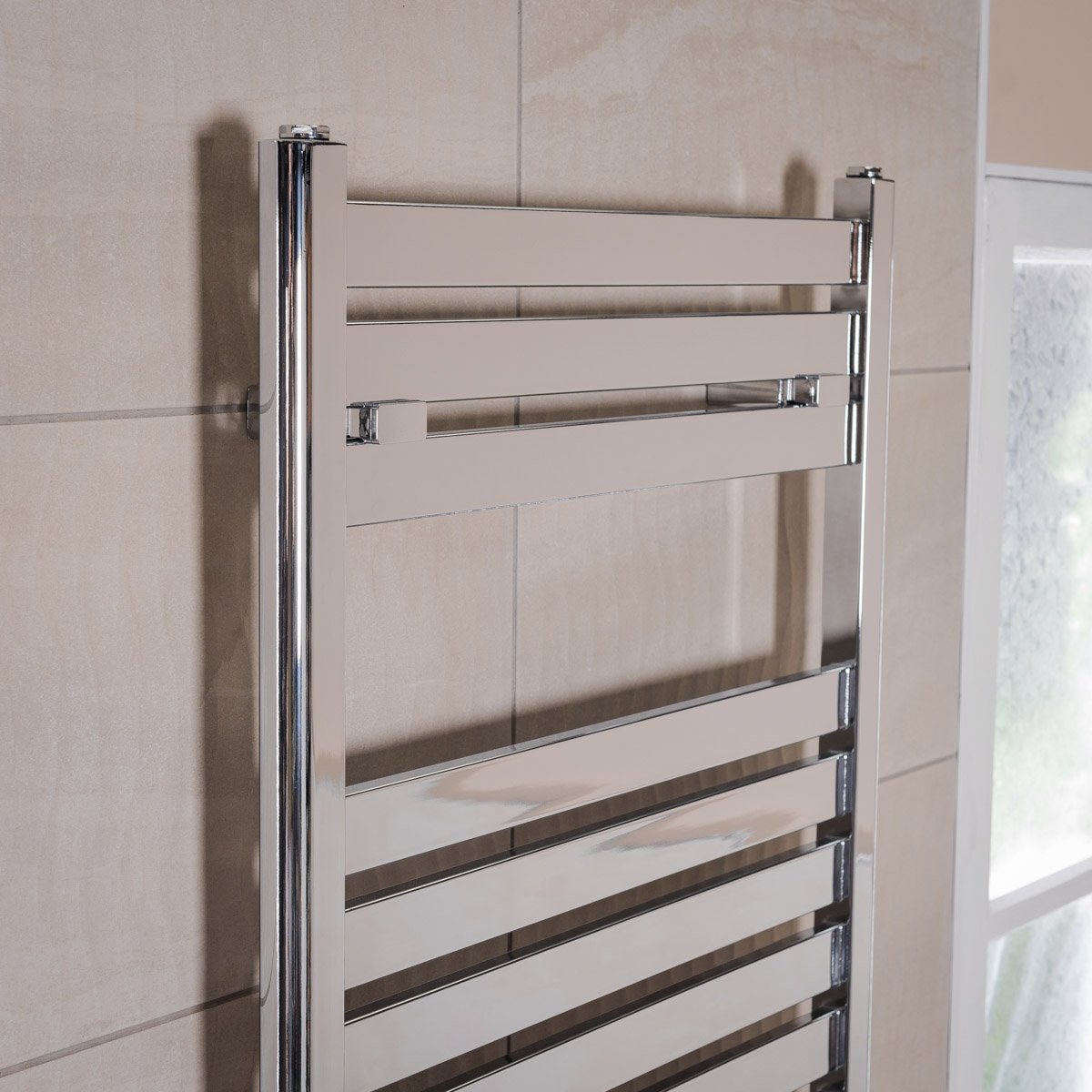 Designer Bathroom Flat Panel Heated Towel Rail Warmer Radiator Rad ...